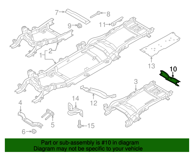 2017 Ford Rear Cross-Member HC3Z-5K007-A | QuirkParts