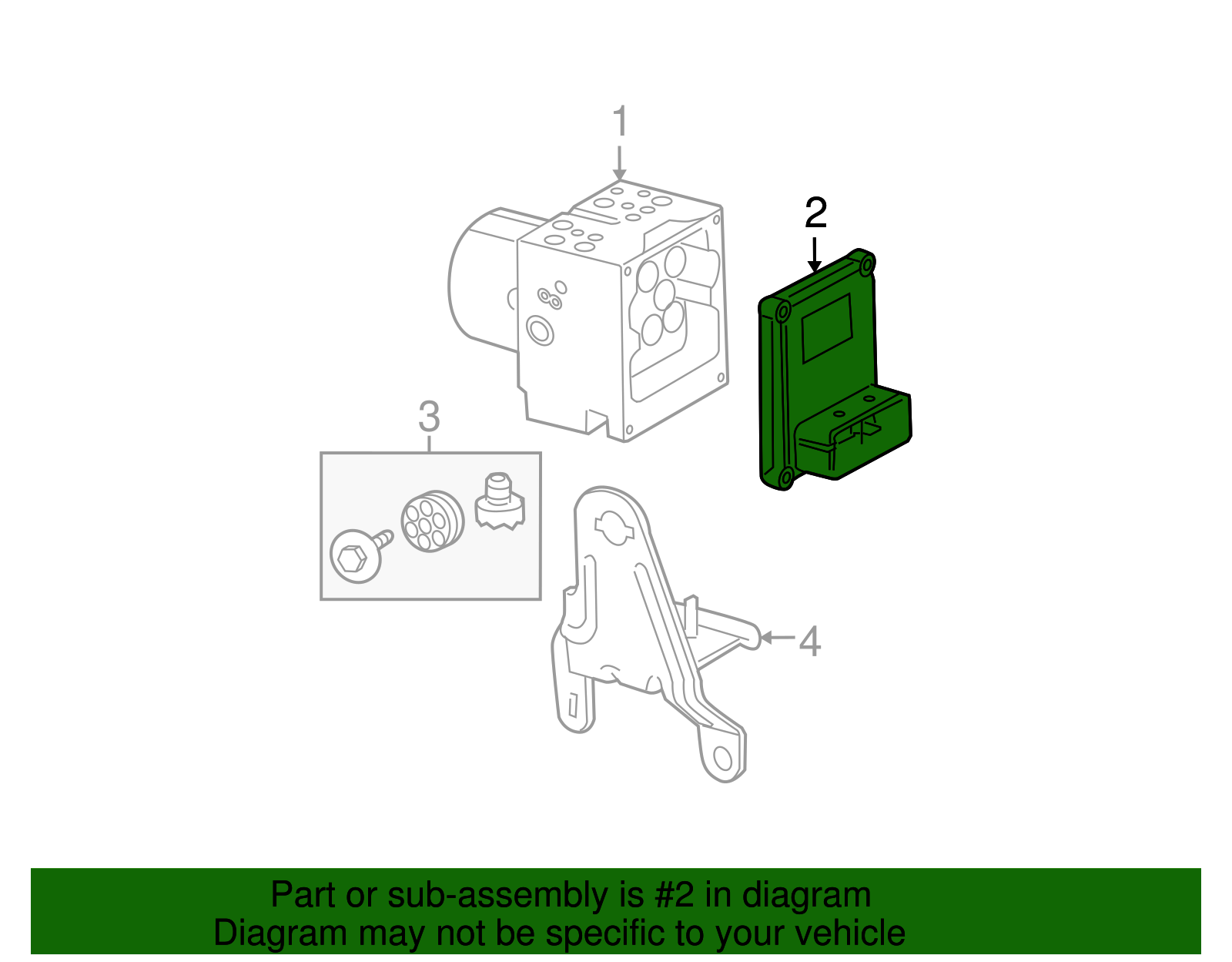 2008-2011 Buick Lucerne Electronic Brake Control Module Assembly ...