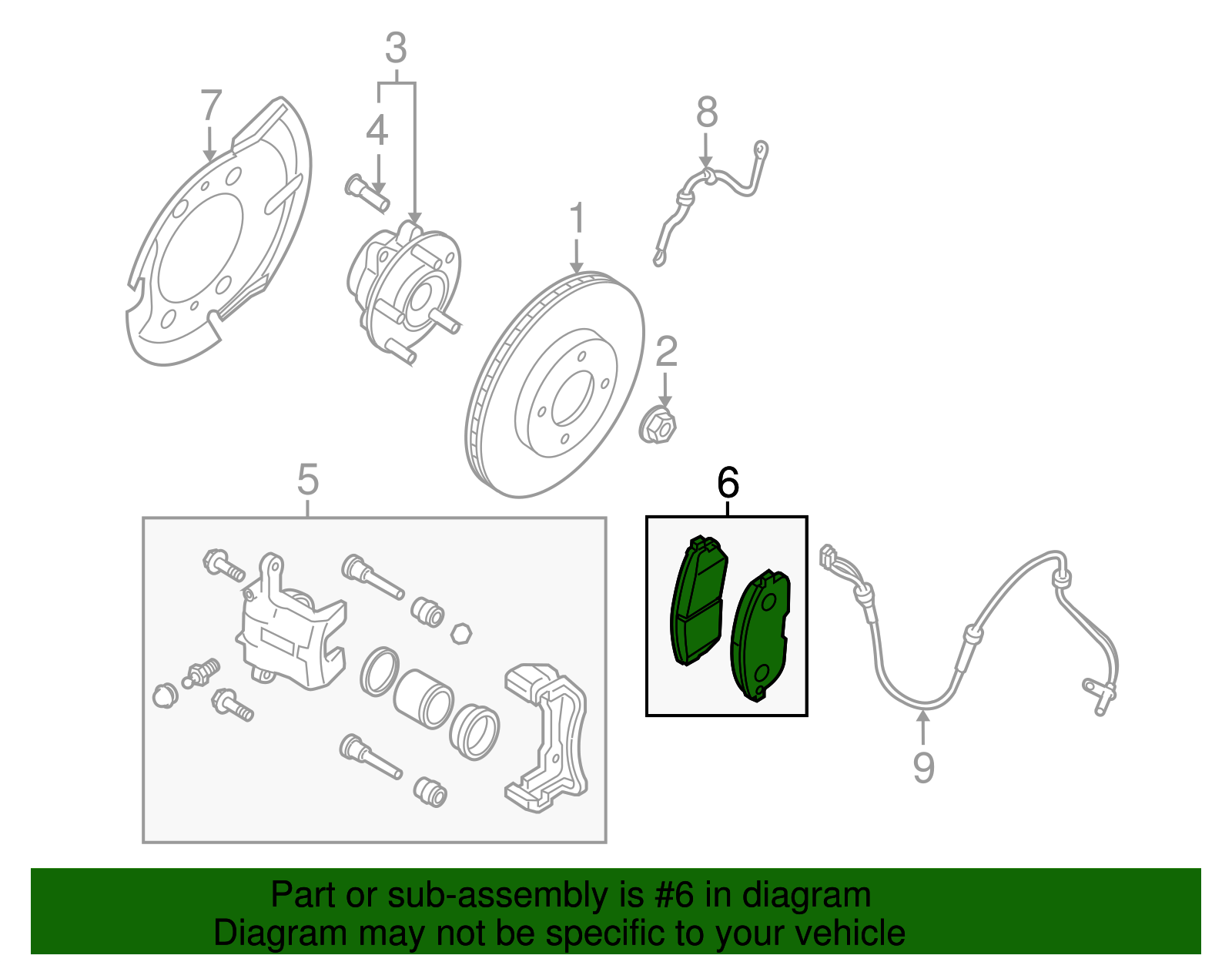 2010-2017 Nissan Brake Pads Front D1M60-9N00A | Bill Kay Nissan Parts