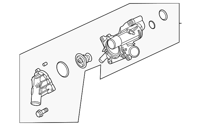 ML3Z-8A586-C - Thermostat Housing - 2021 Ford F-150 | Lasco Auto Parts