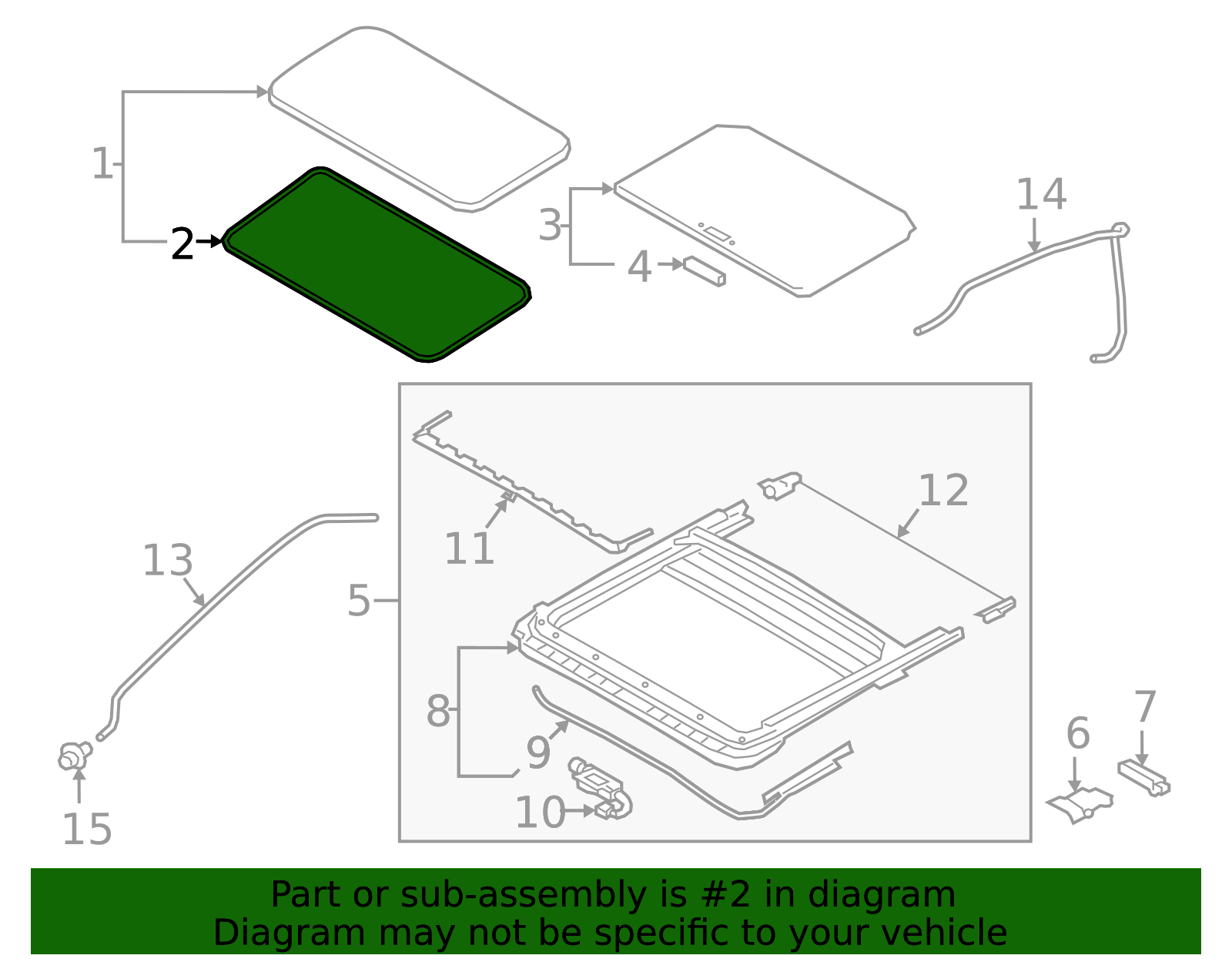 2019-2025 Nissan Altima Sunroof Seal 91246-6CA1A | My Nissan Part