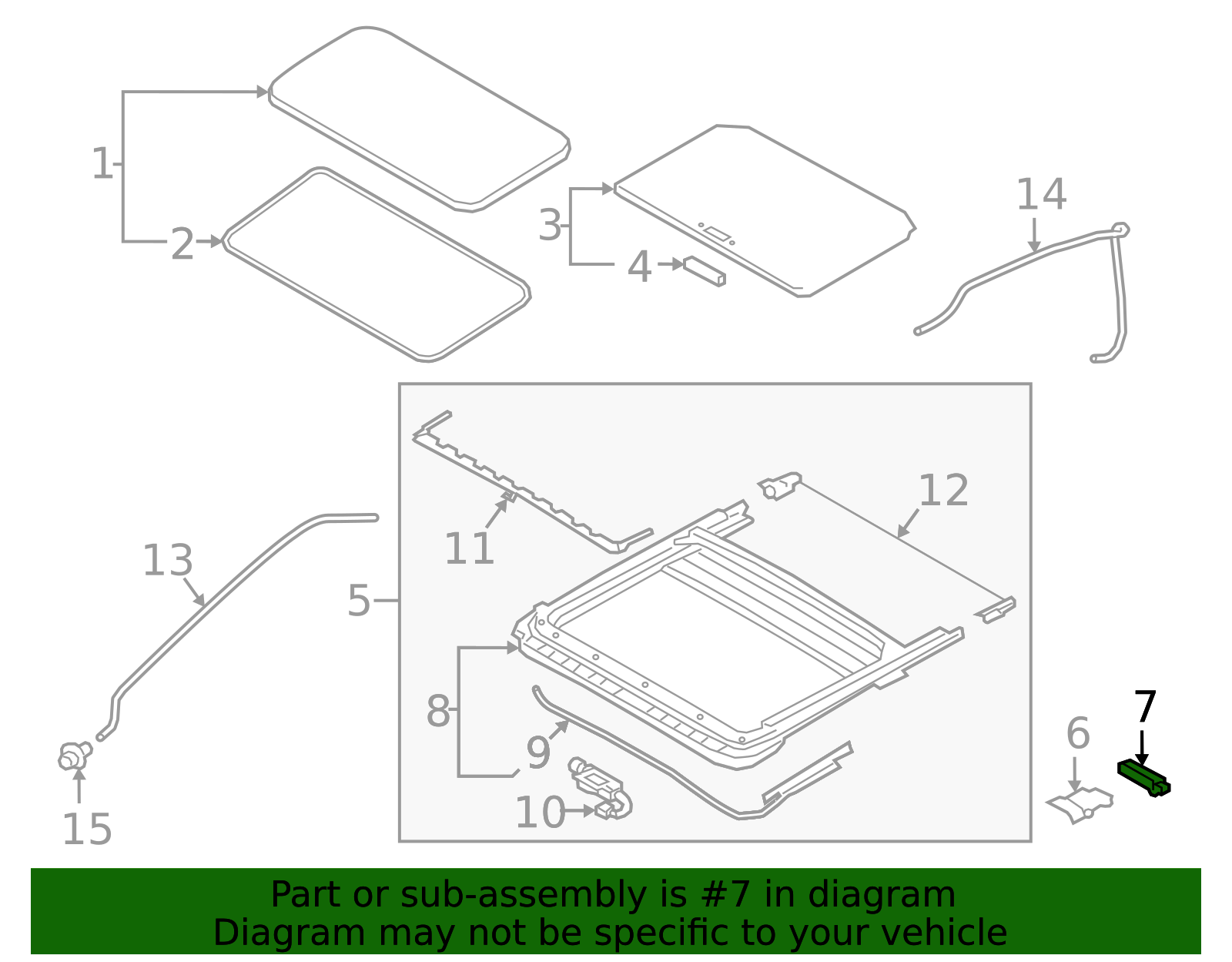 2019-2025 Nissan Altima Sunroof Assembly Support Bracket 76892-6CA1A ...