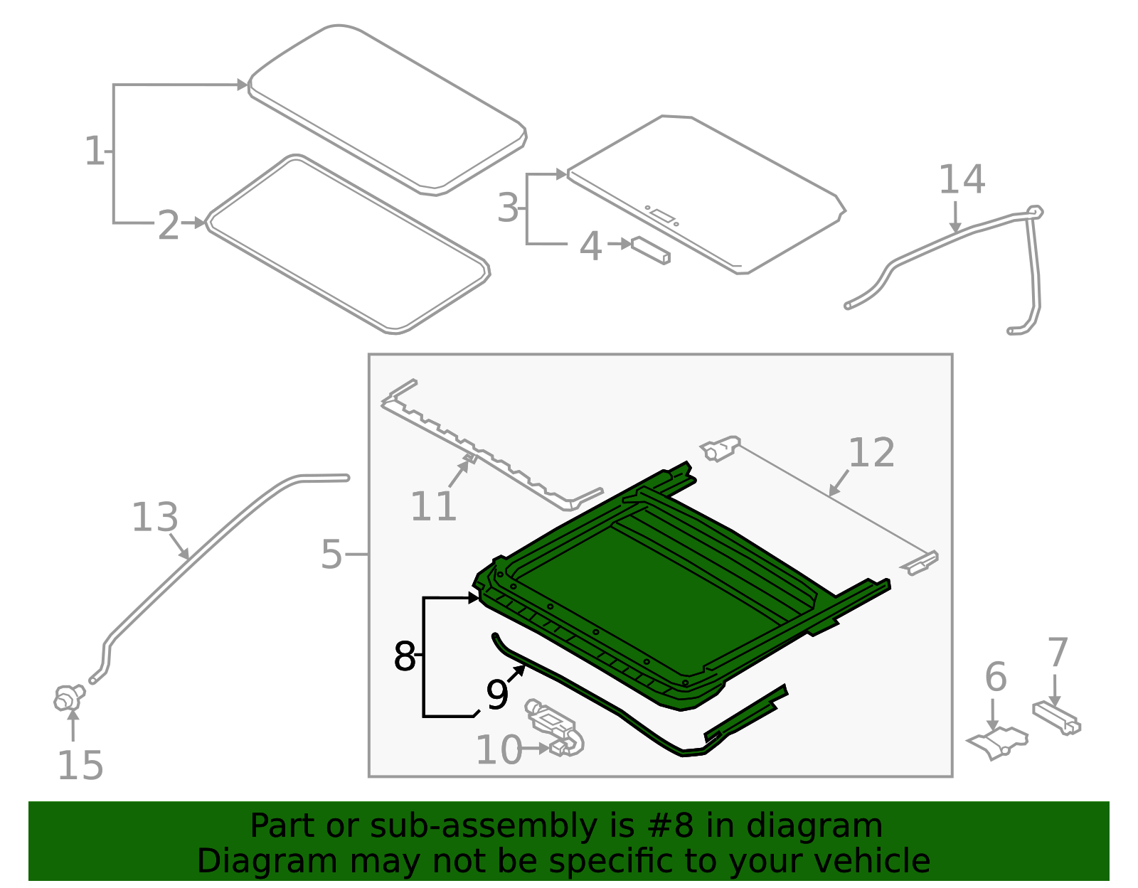 2019-2025 Nissan Altima Rail Assembly 91350-6CA1A | My Nissan Part
