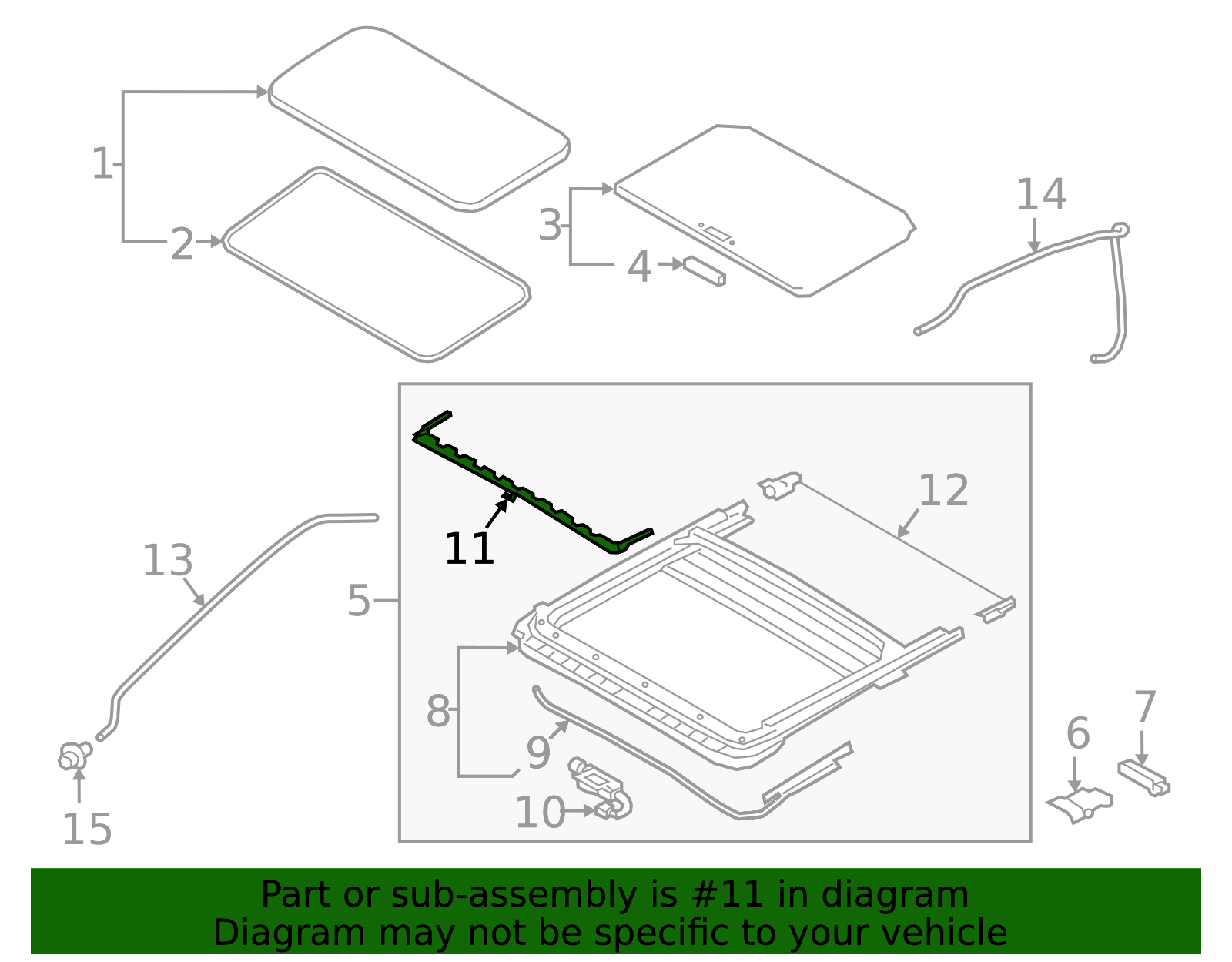 91280-6CA1A - Sunroof Deflector 2019-2025 Nissan Altima | Nissan Parts ...