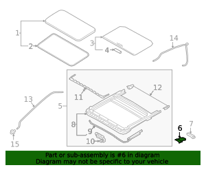 2019-2020 Nissan Altima Sunroof Assembly Mount Bracket 76893-6CA1B ...