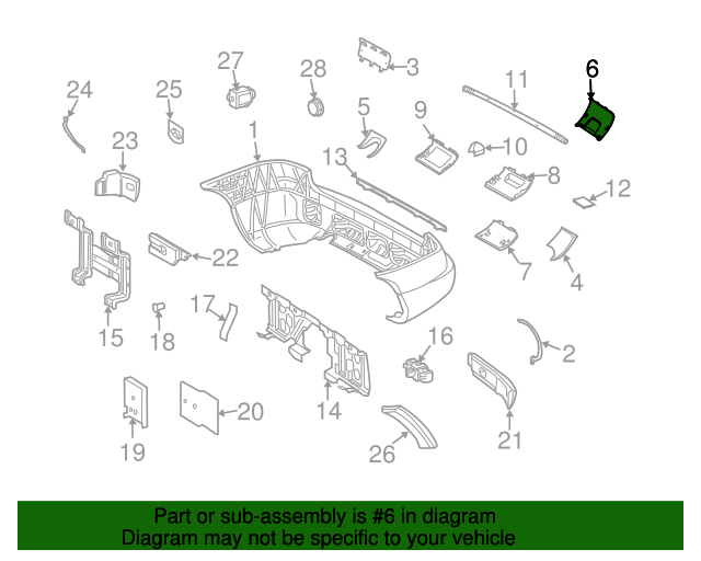 2002-2004 Mercedes-Benz Joint Cover 163-880-11-05-8486 | MB Parts Center