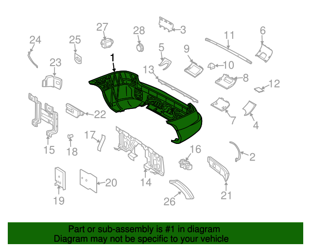 2002-2005 Mercedes-Benz Bumper Cover 163-880-72-71 | MB OEM Parts