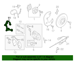 4G0-615-125 - Disc Brake Caliper Bracket 2011-2017 Audi | Audi OEM Parts