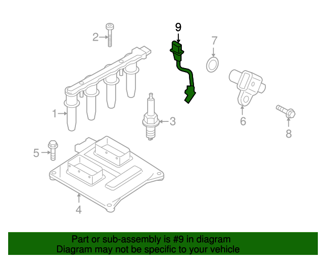 2008-2011 GM Engine Crankshaft Position Sensor 55555806 GM ...