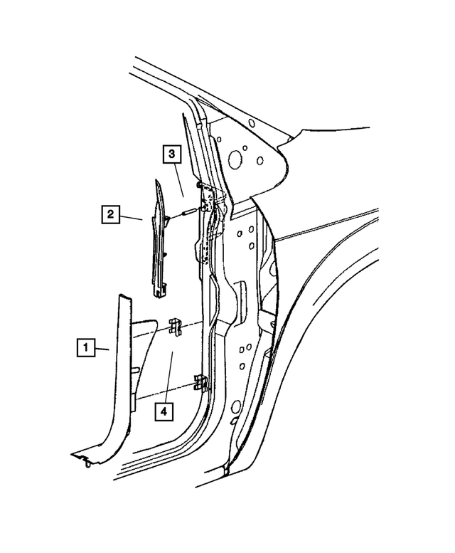 2001-2003 Mopar Cowl Trim Molding, Right RS20WL5AE | My Mopar Parts