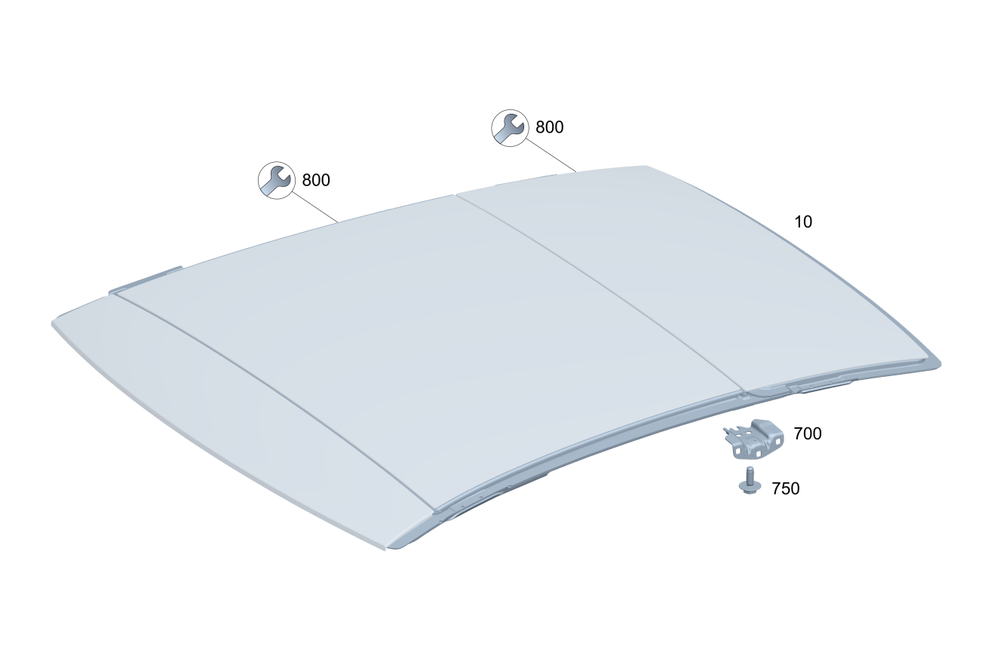 206-780-41-00 - Sliding Sunroof Frame 2015-2025 Mercedes-Benz ...