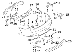 2019-2020 Infiniti QX80 Bumper Cover Spacer Panel 85018-6GW0H ...