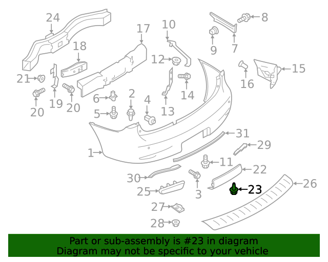 80999-6GW0A (809996gw0a) - 2018-2020 Infiniti QX80 Filler Cover Clip ...