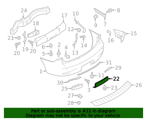 2019-2020 Infiniti QX80 Bumper Cover Spacer Panel 85018-6GW0H ...