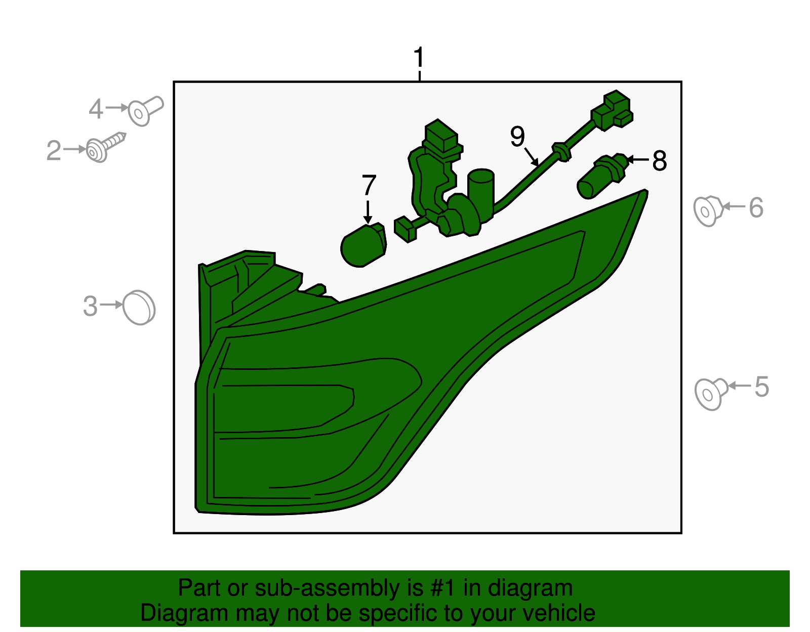 2017-2019 Ford Escape Tail Lamp Assembly GJ5Z-13404-G | OEM Ford Parts ...