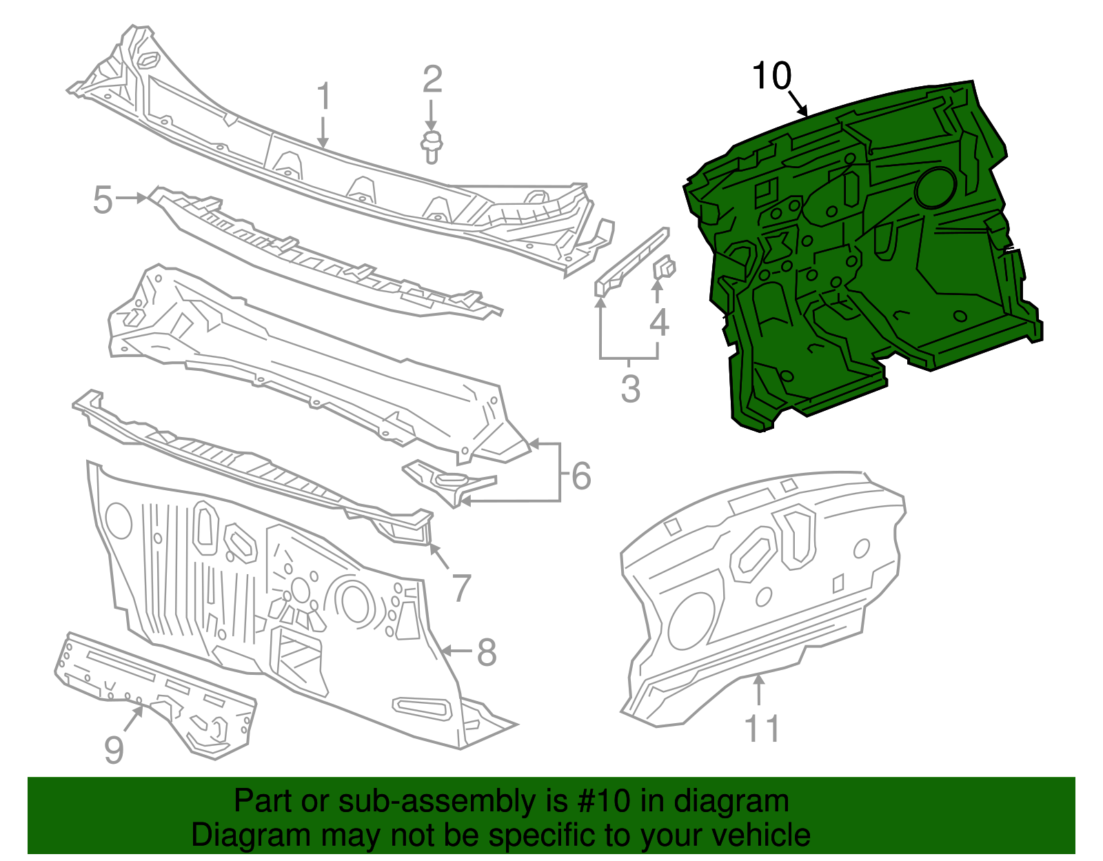 42604026 - Dash Panel Inner Insulator 2017-2021 Chevrolet Bolt EV ...