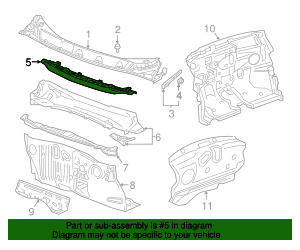 2017-2022 Chevrolet Bolt EV Plenum Upper Panel 42562891 | GMPartsDirect.com