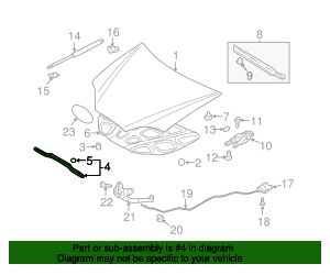 2003-2008 Hyundai Tiburon Front Seal 86435-2C000 | OEM Parts Online