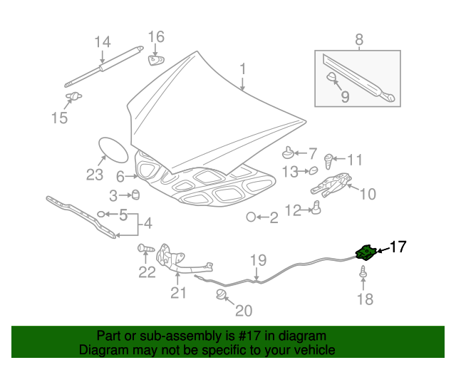 81180-34000-LK - Hood Release Handle 2001-2008 Hyundai | AutoNation Parts