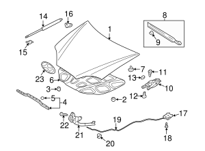 Hyundai - 81180-34000-LK - Release Handle - 2001-2008 Hyundai | OEM ...
