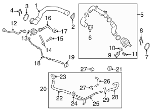 2015-2018 Porsche Macan Reservoir Hose 95B-122-447-D | OEM Parts Online