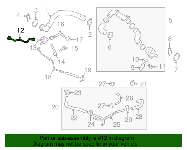 2015-2018 Porsche Macan Overflow Hose 95B-122-447-E | OEM Parts Online