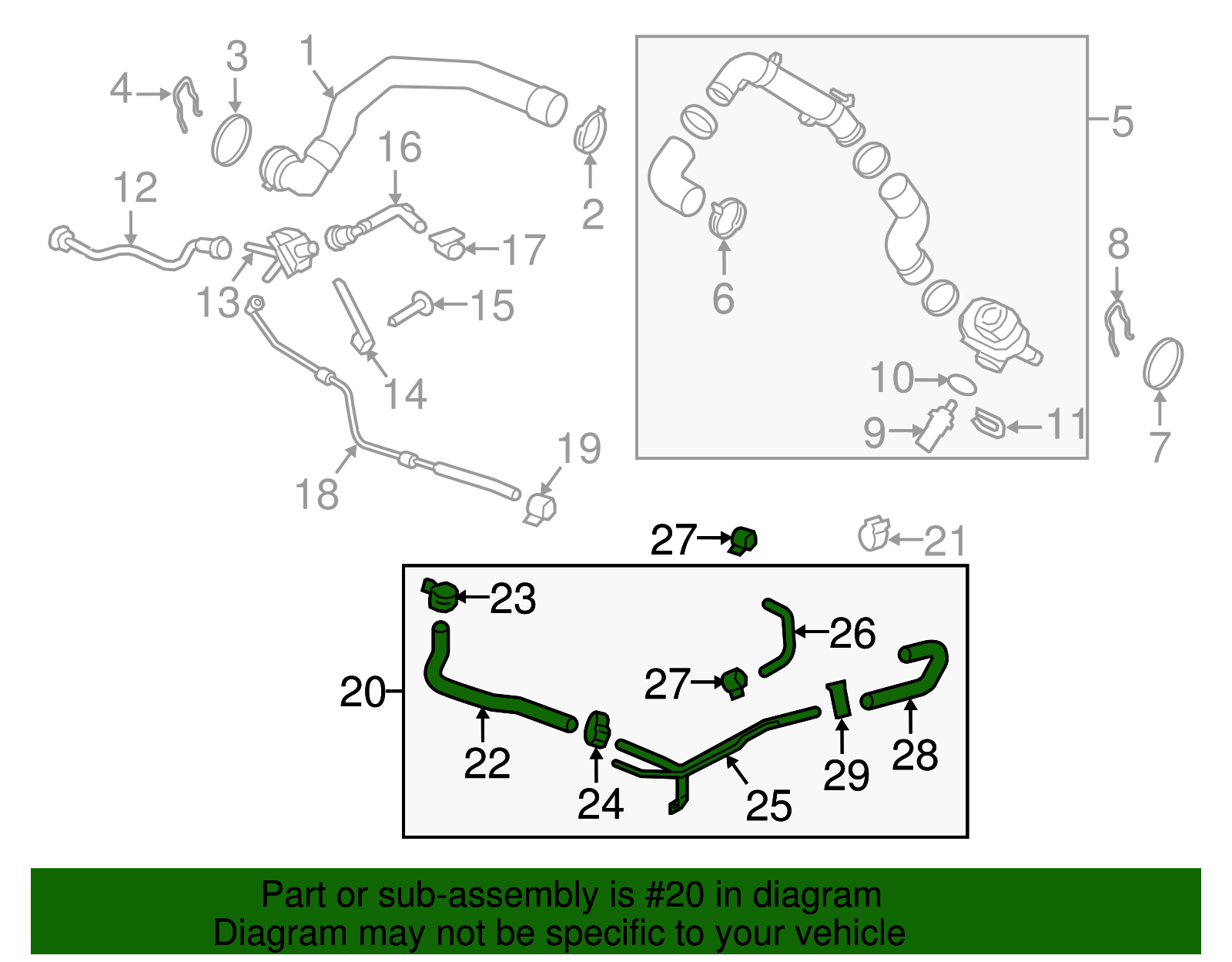 2015-2018 Porsche Macan Hose & Tube Assembly 95B-121-049-K | Sunset ...