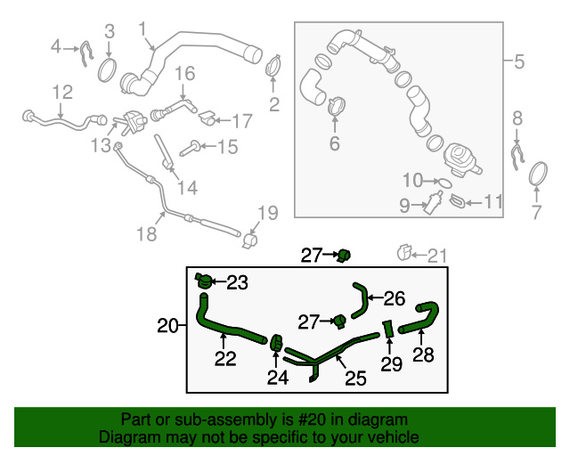 2015-2018 Porsche Macan Hose & Tube Assembly 95B-121-049-K | Sunset ...