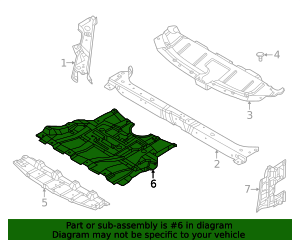 2021-2023 Nissan Rogue Splash Shield 75892-6RA0A | OEM Parts Online