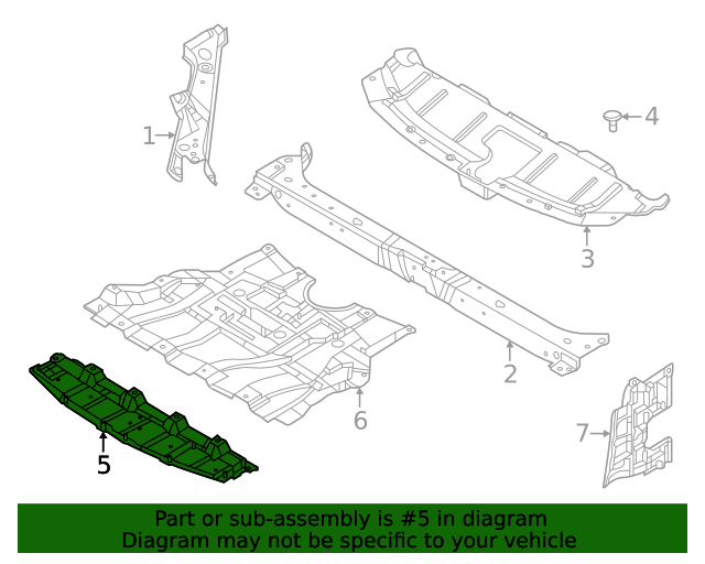 2021 Nissan Rogue Splash Shield 75892-6RA0A | Nissan Parts Plus