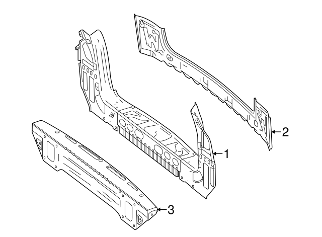 166-640-01-00 - Rear Body Reinforcement 2013-2019 Mercedes-Benz ...