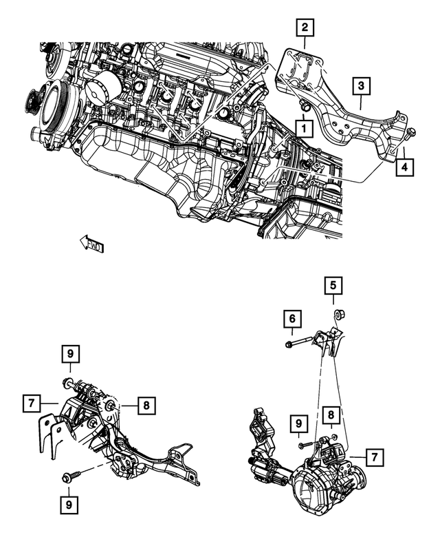 MOPAR ENGINE MOUNT INSULATOR - 68159767AE - 68159767AE | Mopar Online Parts