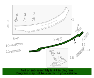 84247306 - Silver Rear Closure Center Applique 2020-2025 Cadillac XT6 ...