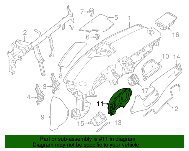 218-680-69-01 - Instrument Cluster Bezel 2012-2018 Mercedes-Benz ...