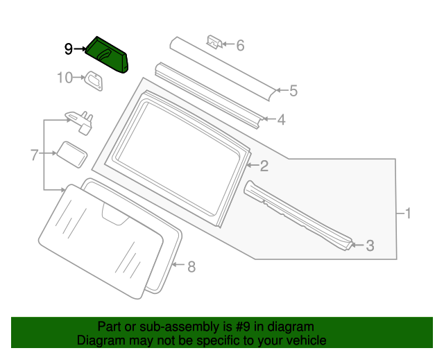 463-810-08-17 - Mirror Inside 2002-2006 Mercedes-Benz | Mercedes-Benz ...