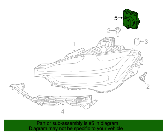 2016-2020 Volvo High Intensity Discharge Headlight Control Module ...