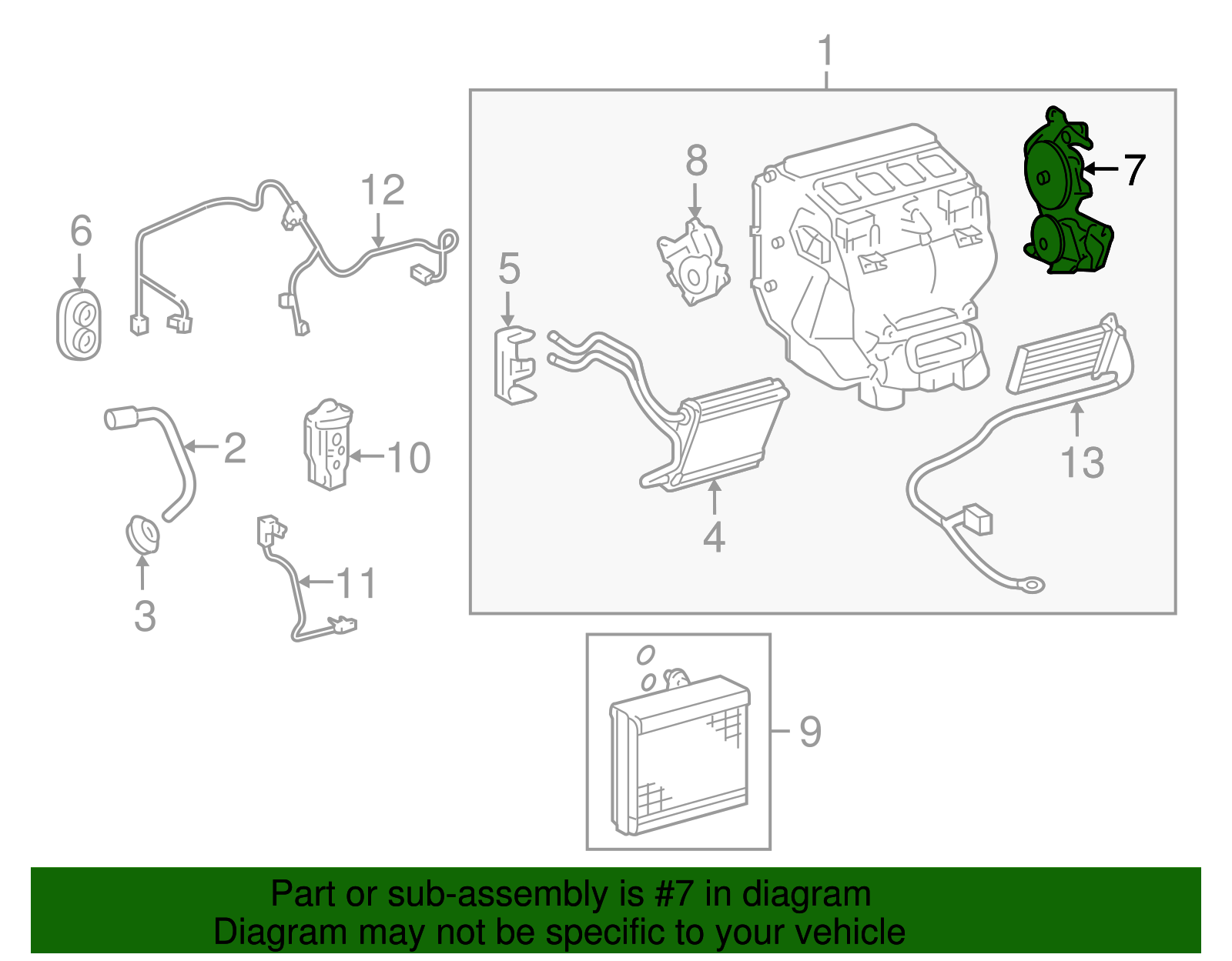Genuine Toyota HVAC Air Inlet Door Actuator part# 87106-06290 for 2012 ...