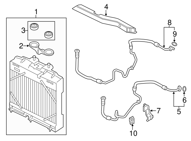 17-22-7-636-941 - Engine Oil Cooler Line 2011-2019 BMW ...