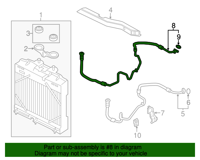 17-22-7-636-941 - Engine Oil Cooler Line 2011-2019 BMW ...