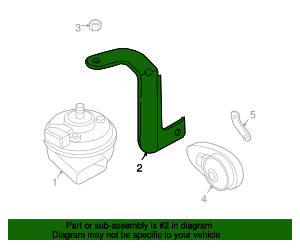 2003-2010 Porsche Cayenne Horn Bracket 955-635-161-01 | Gaudin Porsche ...