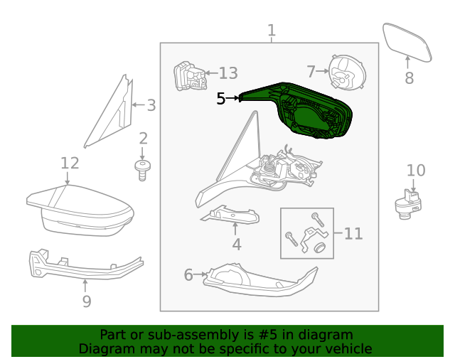 Genuine BMW 51-16-8-746-847 | Mirror Supporting Ring, Bright Black ...