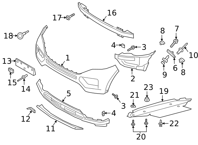 2020-2024 Ford Explorer Lower Molding LB5Z-8419-AB | OEM Parts Online