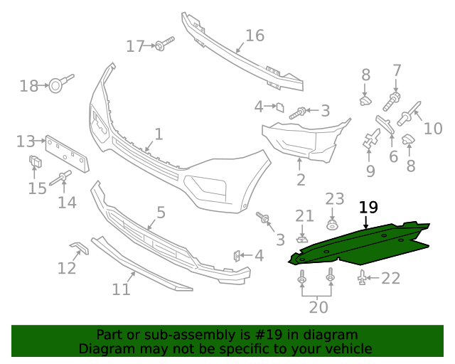 Genuine OEM Ford Part - Lower Deflector L1MZ-8310-F | Genuine OEM Ford ...
