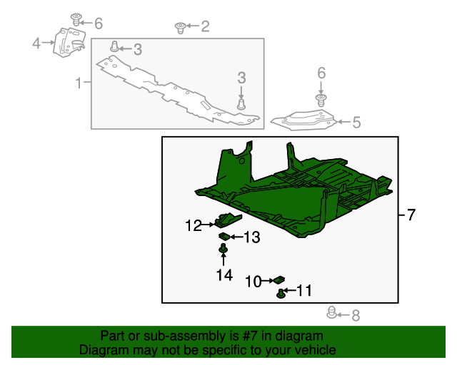 74110-TVA-A00 - Lower Shield 2018-2022 Honda Accord | Honda Parts Online