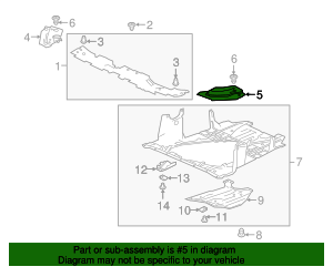 2018-2022 Honda Accord Side Shield 71169-TVA-A00 | Honda Parts Direct