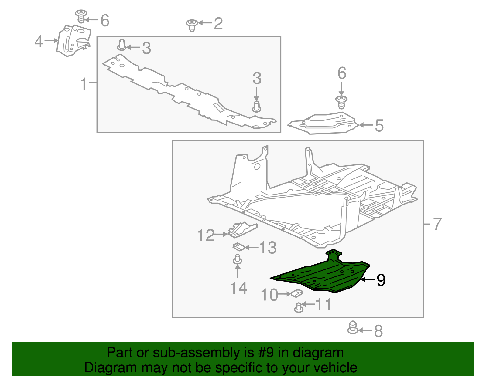 74116-TVA-A00 - Plate Front Engine Cover (Lower) - 2018-2020 Honda ...