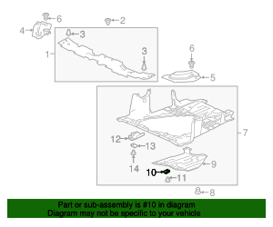 90673-TY2-A01 - Under-Body Shield Retainer Clip 2017-2024 Honda ...