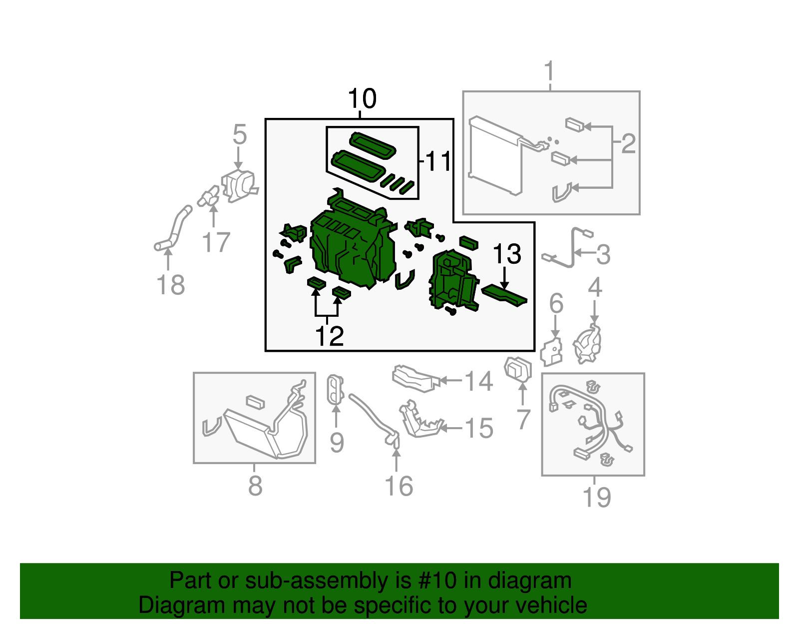 79106-TA0-A21 - 2008-2012 Honda Accord - Heater Sub-Assembly | Genuine ...