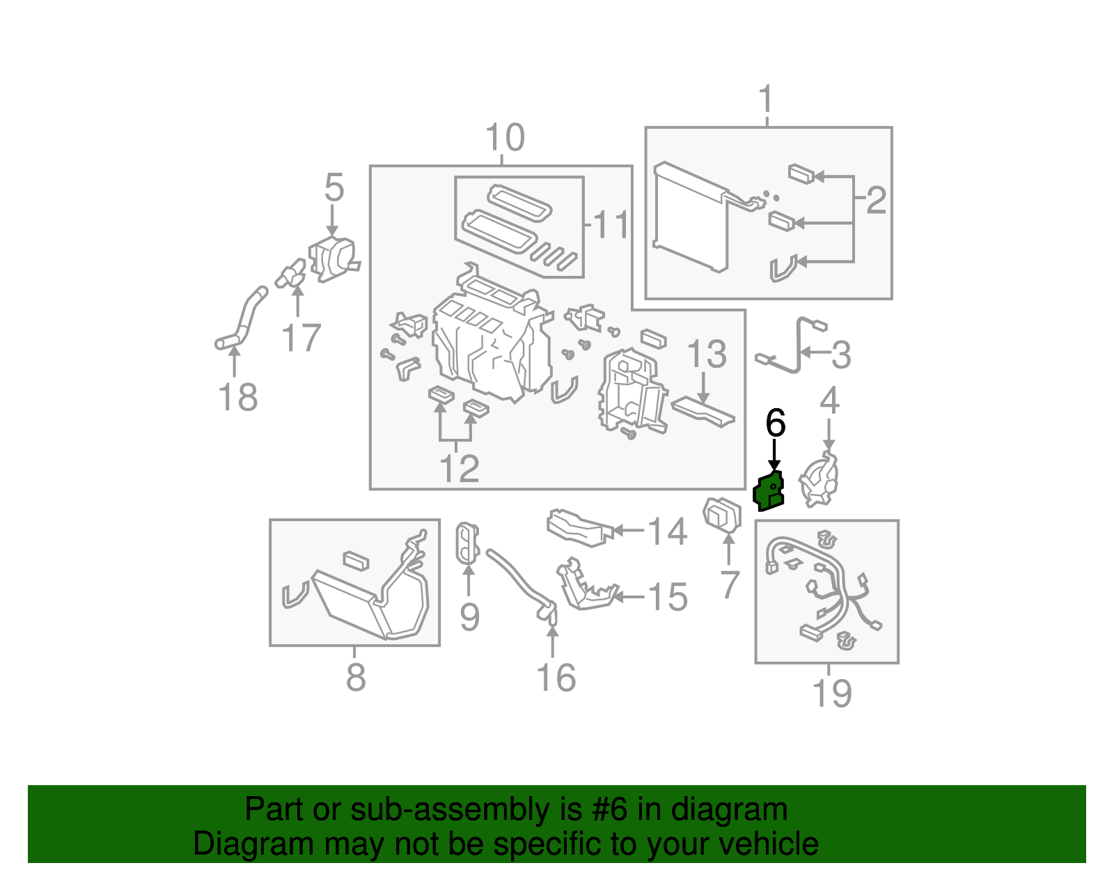 79170-TA5-A21 - 2008-2012 Honda Accord - Motor Assembly Air Mix (Passenger Side) | Genuine Honda ...
