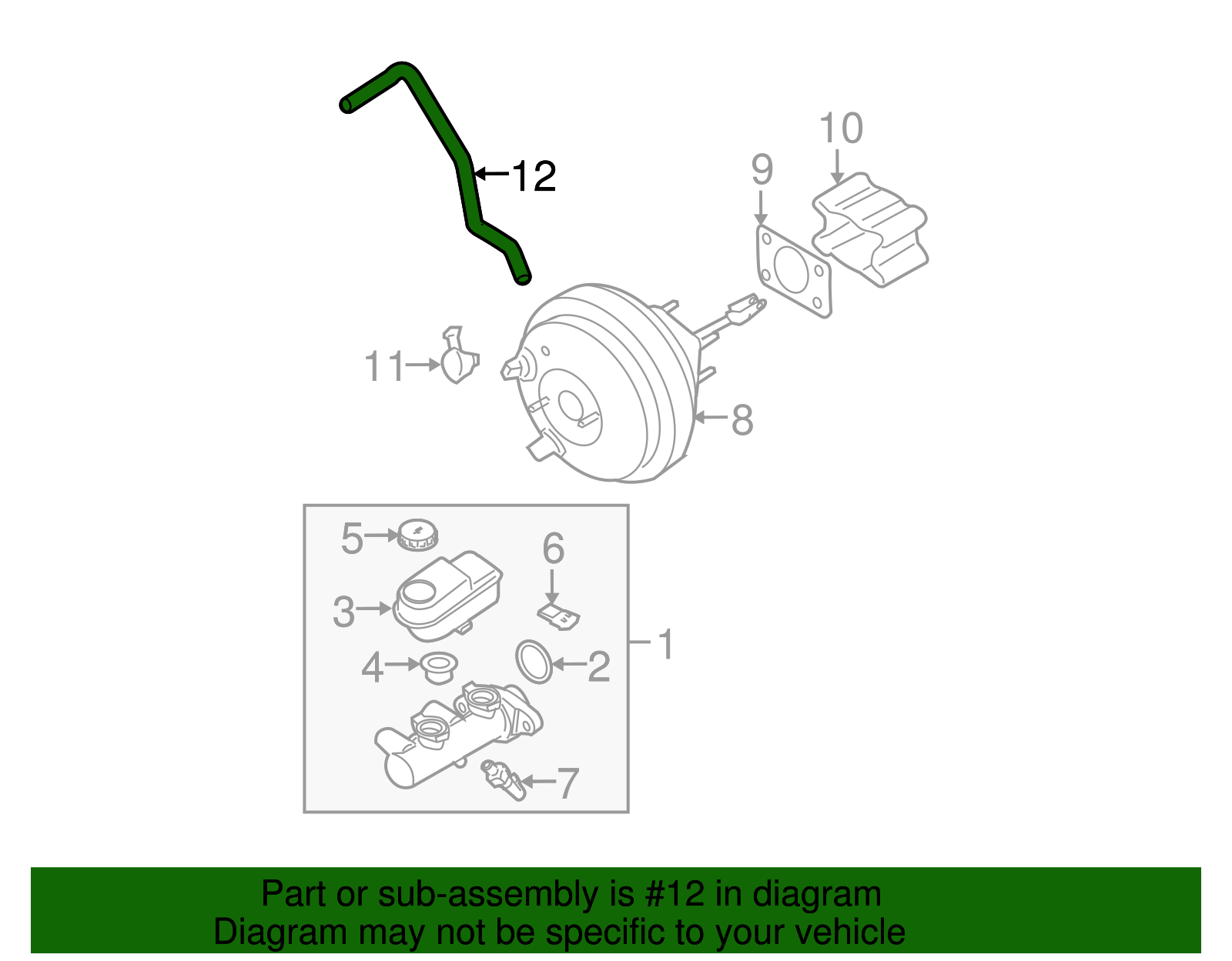 2005-2019 Nissan Vacuum Hose 47474-EA000 | My Nissan Part